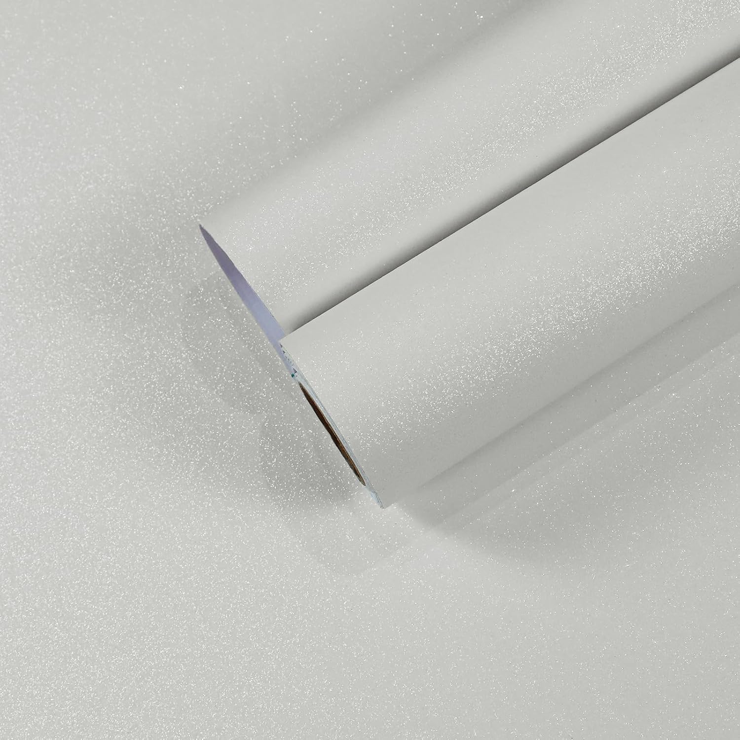 CHIHUT 15.7''x236'' Shimmer Pearl White Glitter Wallpaper Stick and ...