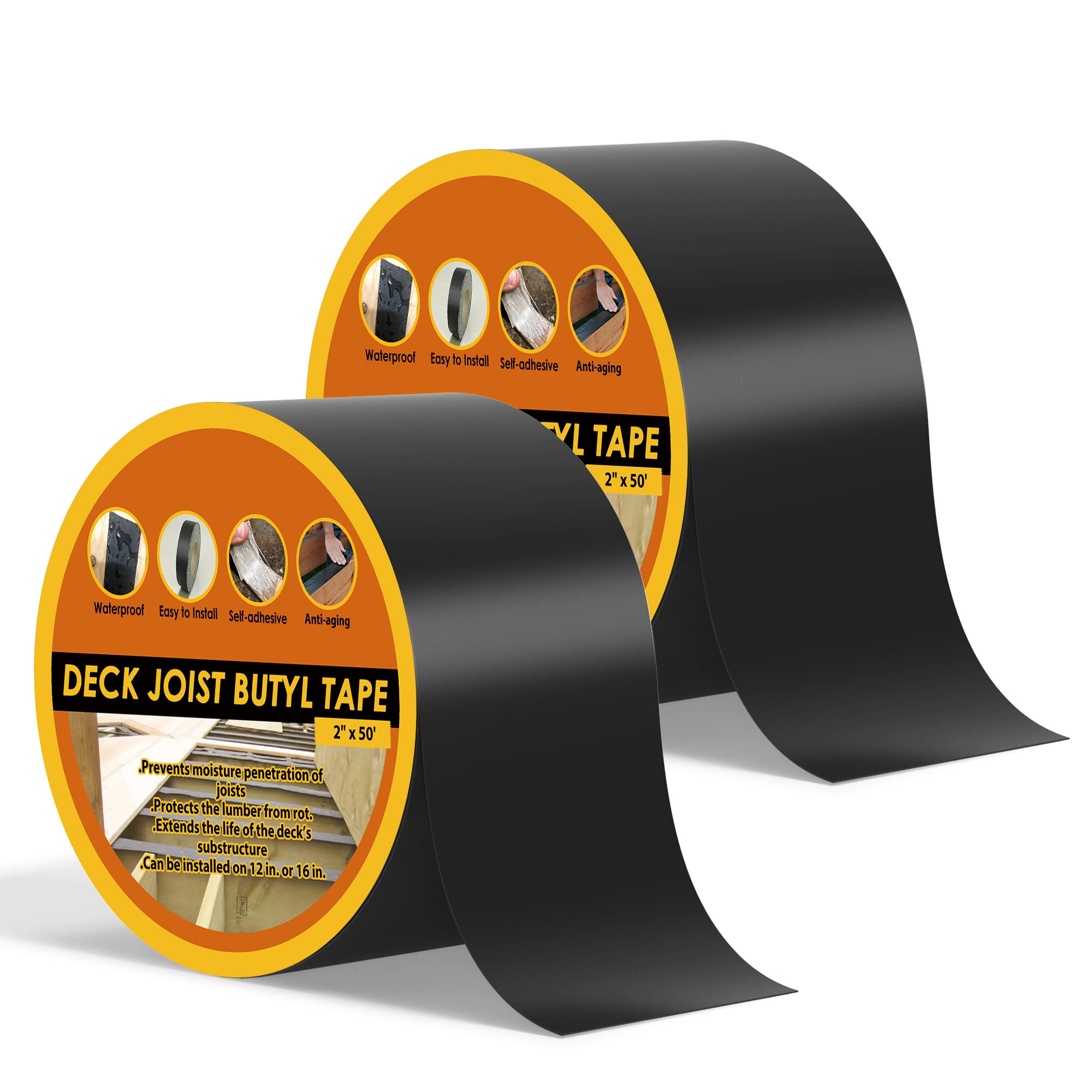 Deck Joist Tape Butyl Tape G Tape For Decks Angel SAR 1-5/8 In. X 50 Ft ...