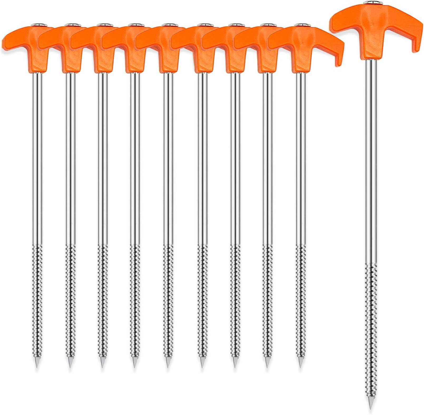 Amazon.com : Keyfit Tools All Terrain Tent Stake (8 Pack) Screw in Tent ...