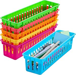 Amazon.com: Ubamdom 12 Pack Plastic Storage Baskets Tray, Stackable ...