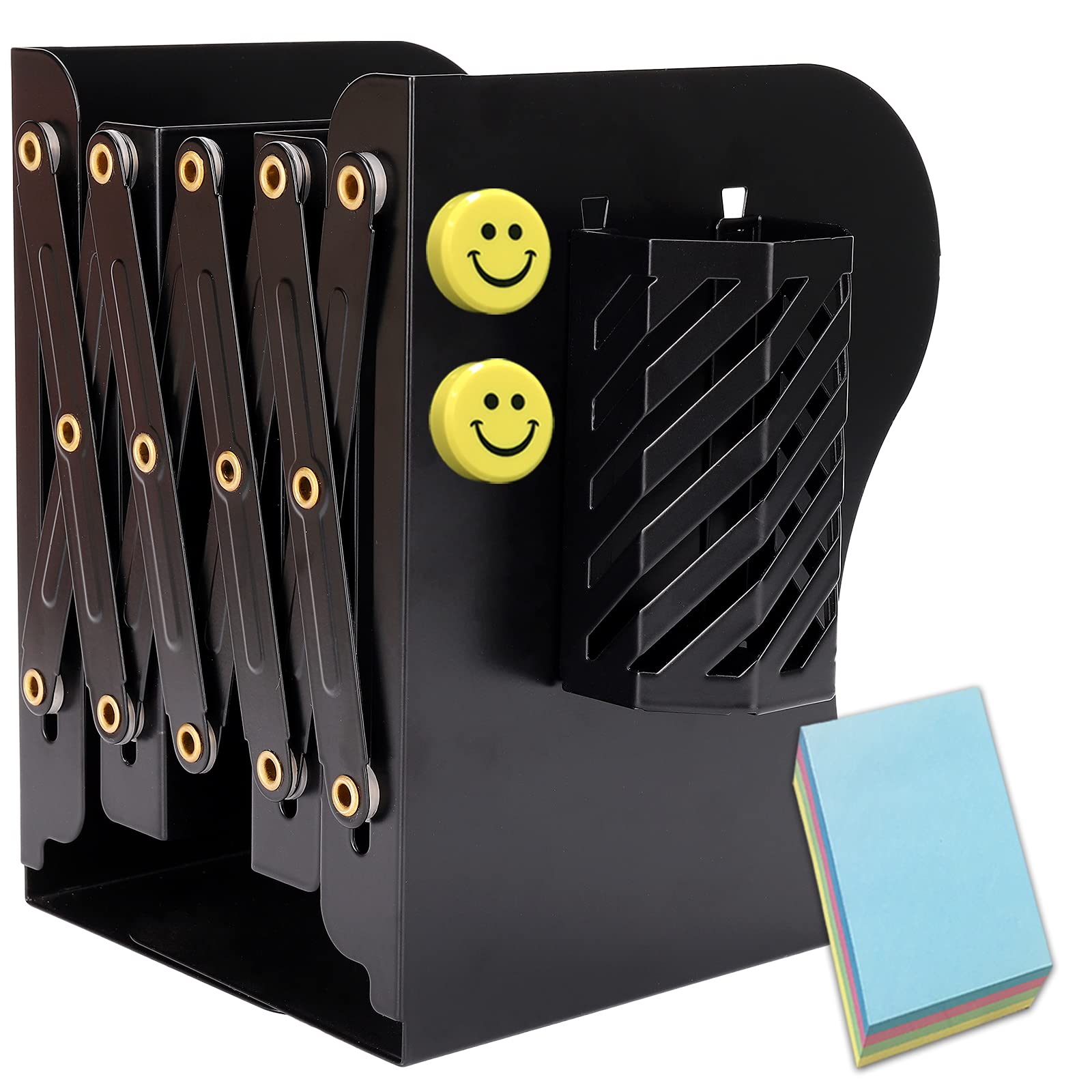 Qualsen Book Ends, Adjustable Bookends, Non-Skid Heavy Duty Book Ends ...