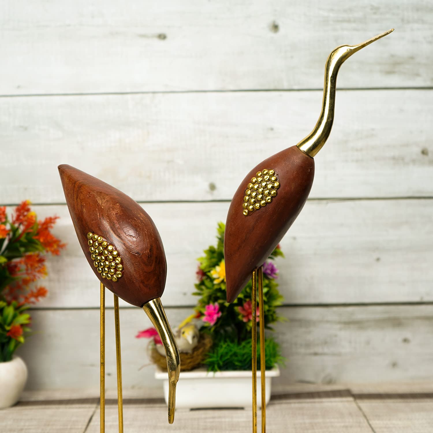 Naayaab Craft Premium Swan Pair Fantasy Showpiece,Wooden Show Pieces ...