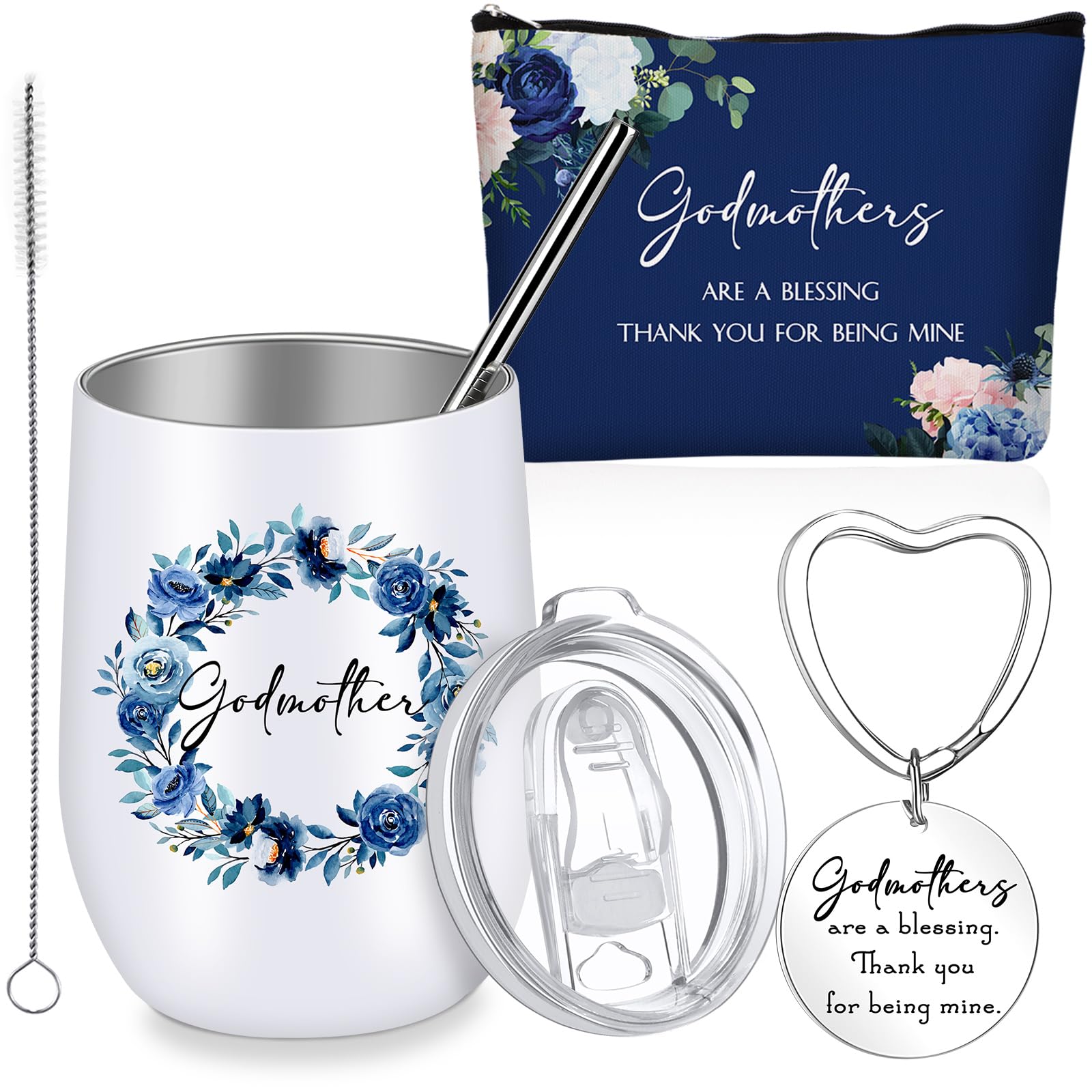 Amazon.com | Didaey Set of 3 Godmother Gifts 12oz Stainless Steel ...