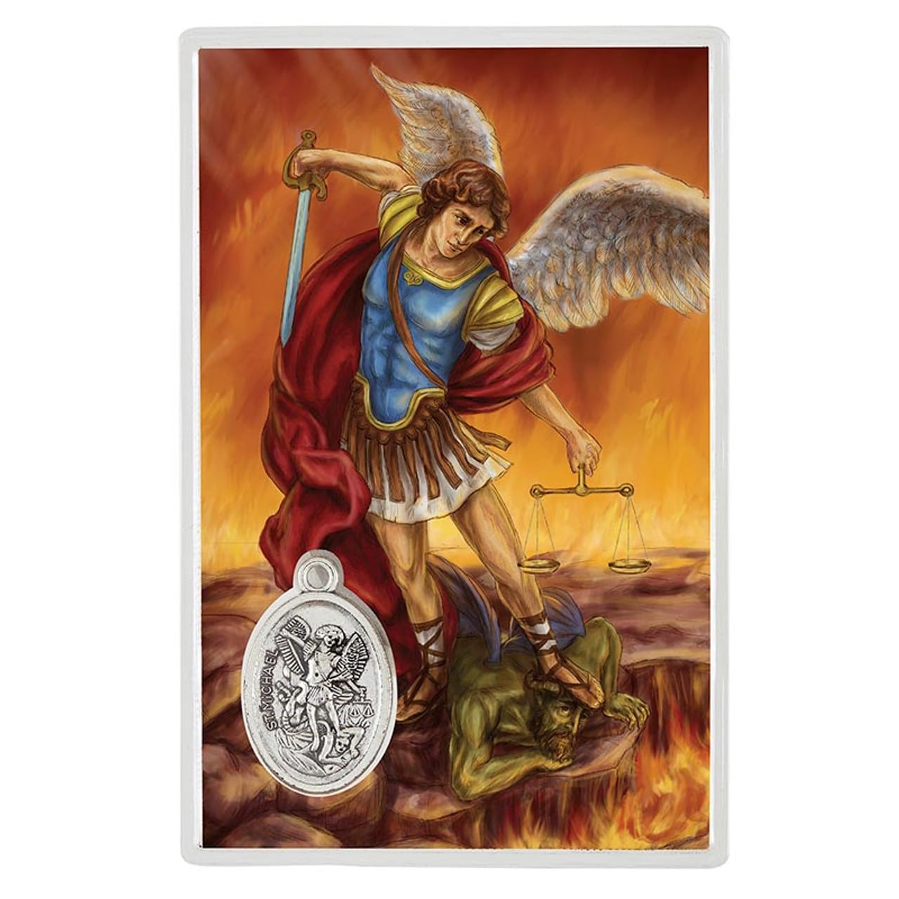 Snapklik.com : Holy Lines St. Michael Guardian Angel Laminated Wallet ...