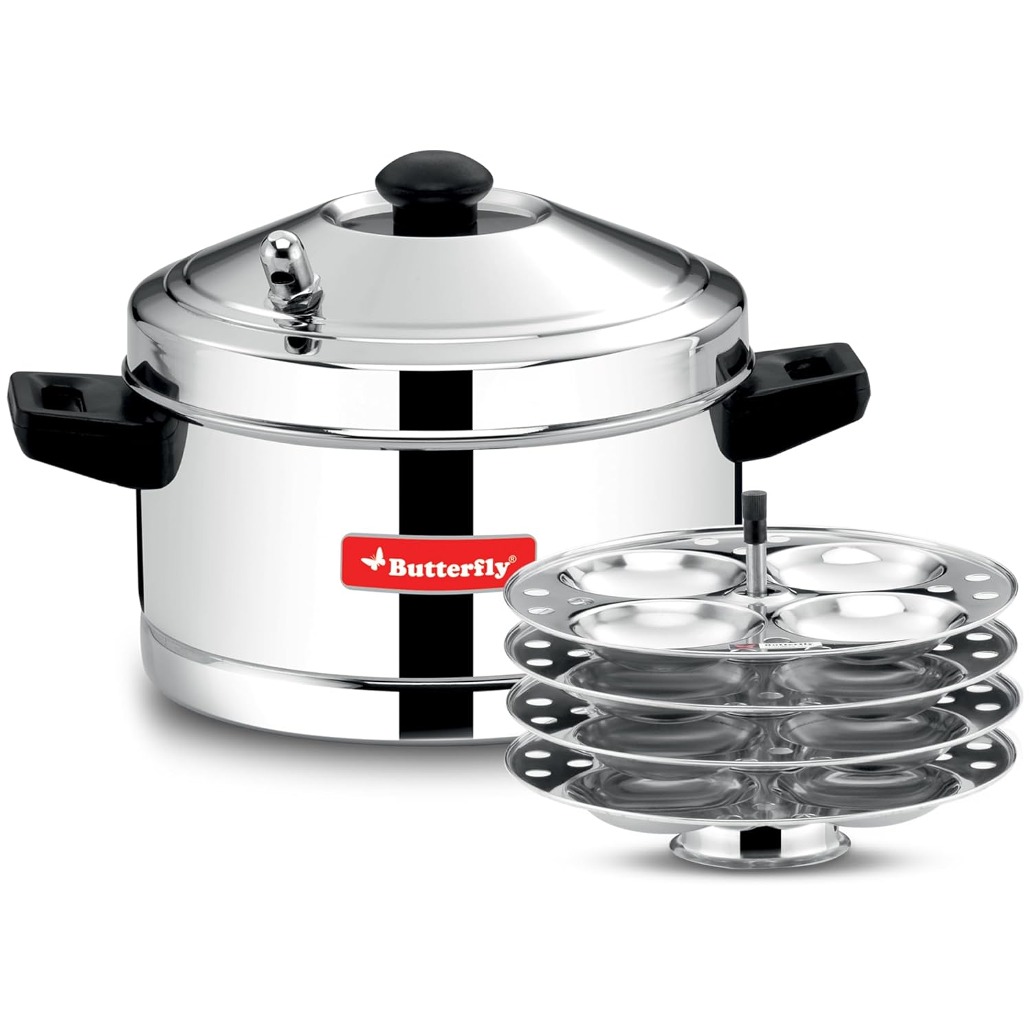 Blueline Stainless Steel Idly Cooker with 4 plates : Amazon.in: Home ...