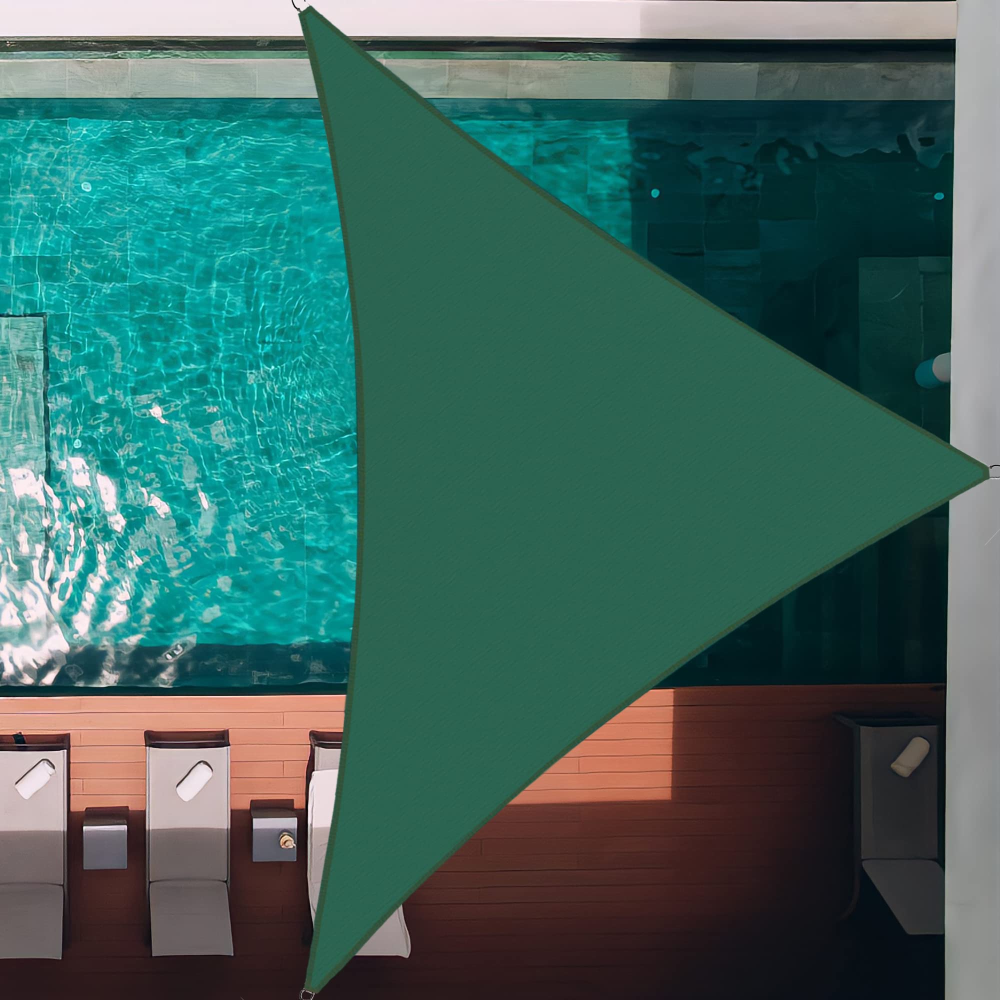 Amazon.com : Palace World 12' x 12' x 12' Green Triangle Sun Shade Sail ...