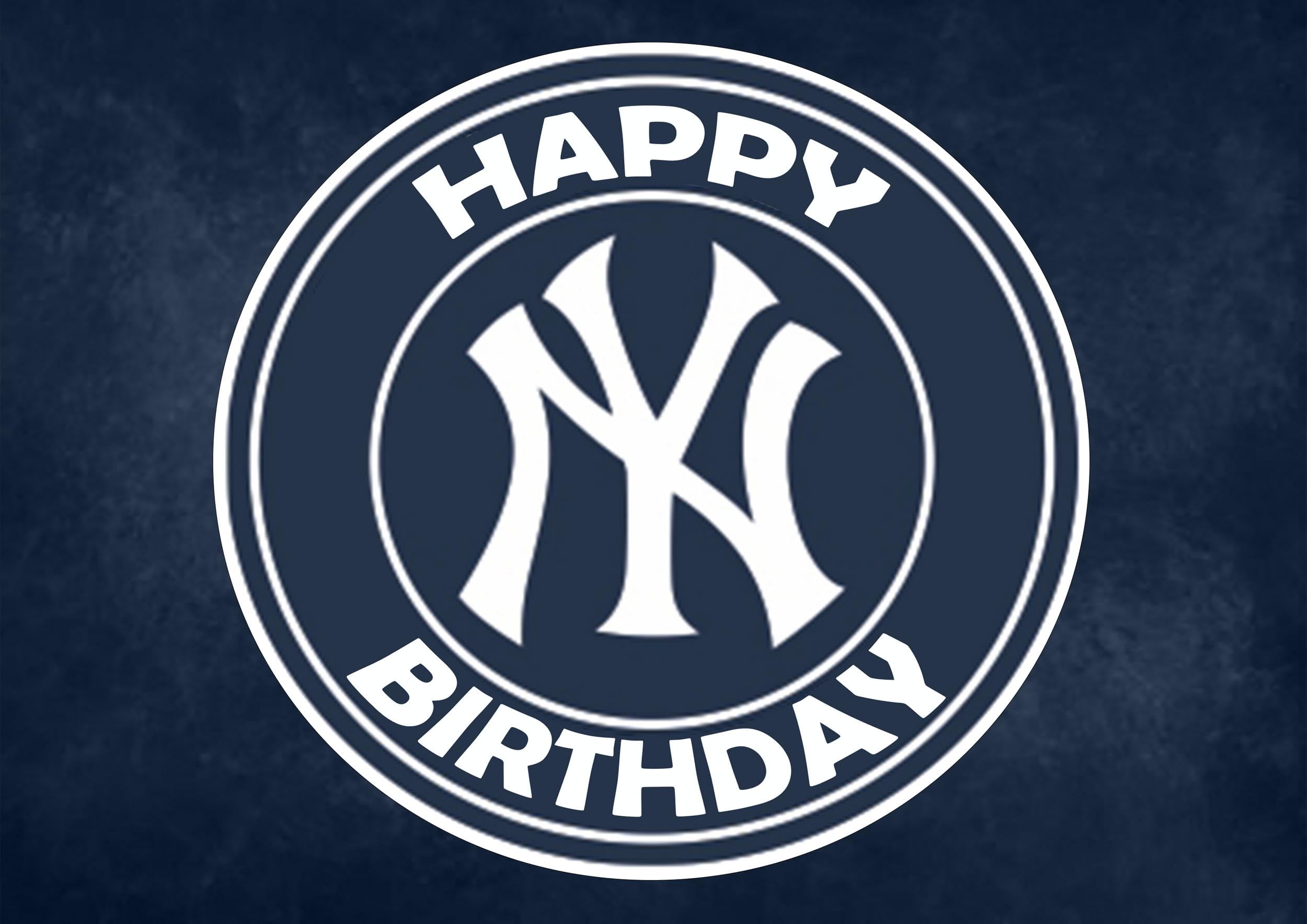 Amazon.com: 8.3 x 11.7 Inch Edible Square Cake Toppers – NY yankee ...