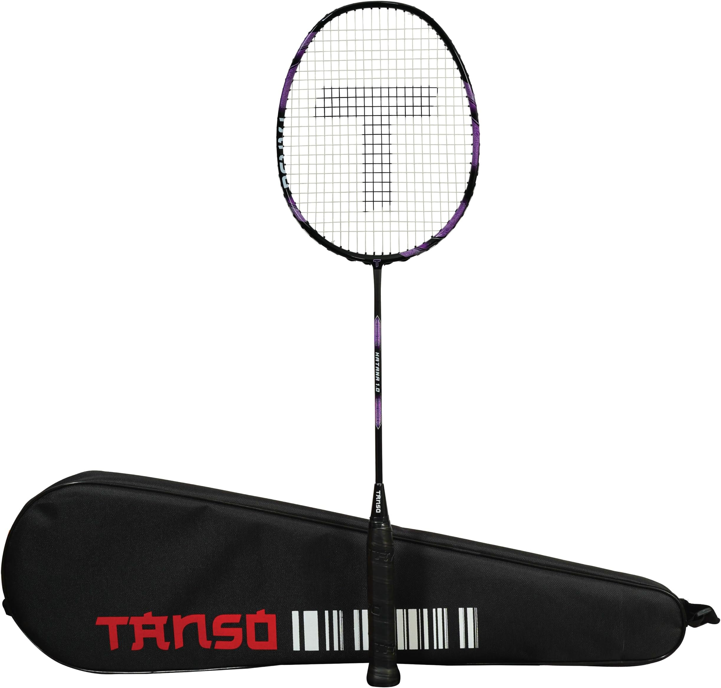 Buy TANSO Katana 1.0 Full Graphite Strung Badminton Racket with Free ...