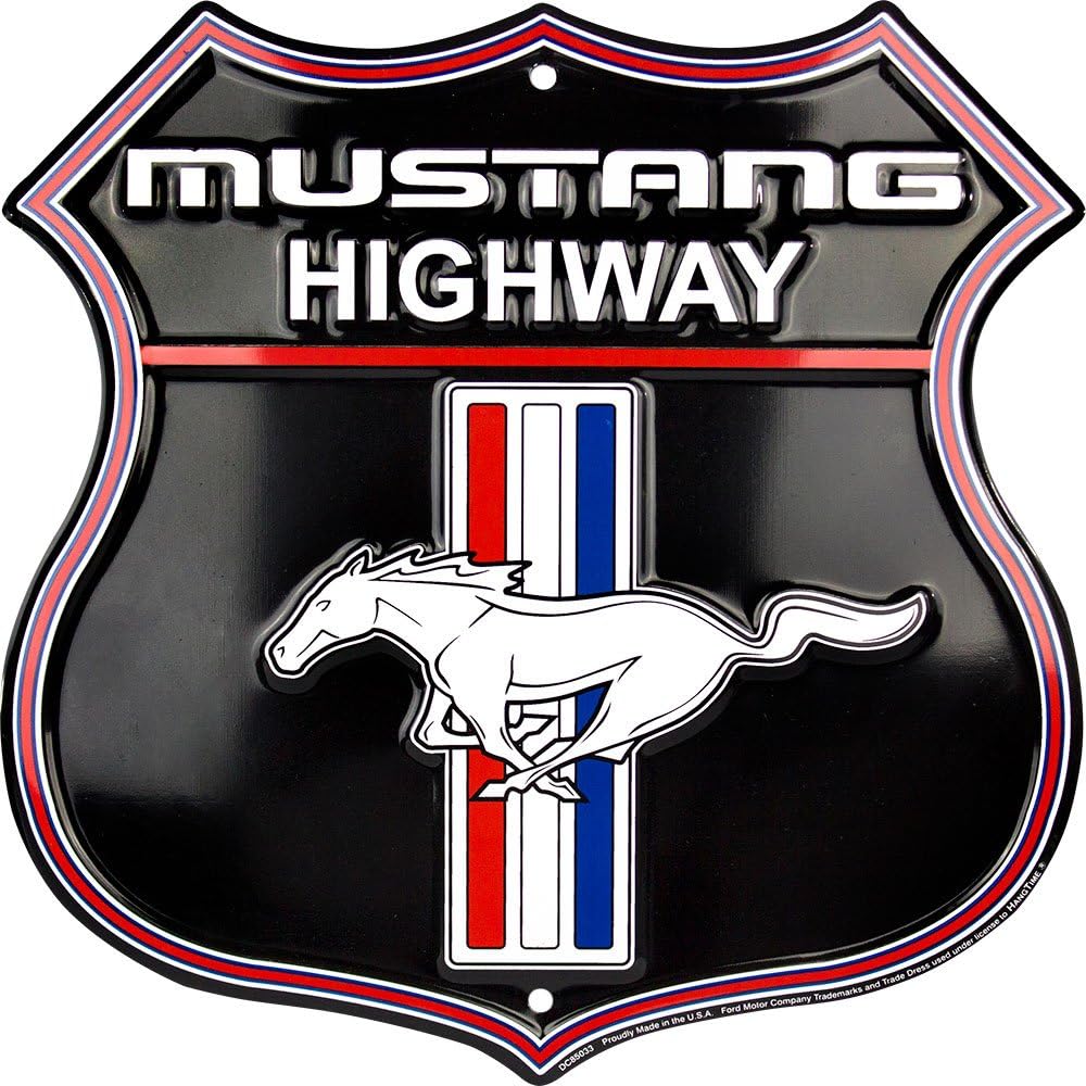 Amazon.com: Ford Mustang Parking Only Sign Black : Automotive
