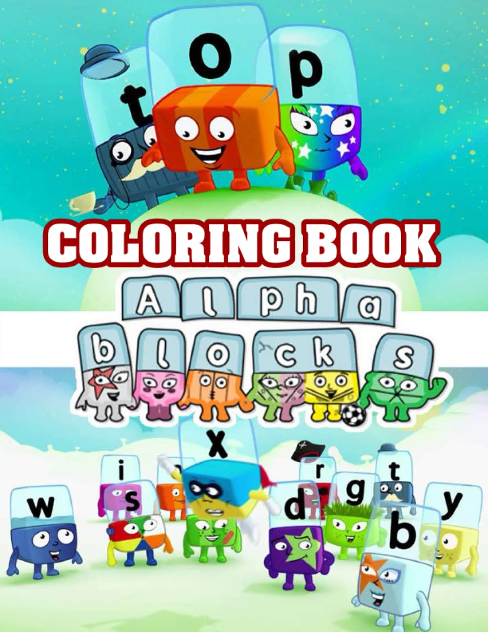 Buy Alphablocks Coloring Book: Fun with Letters, Coloring Book for Kids ...