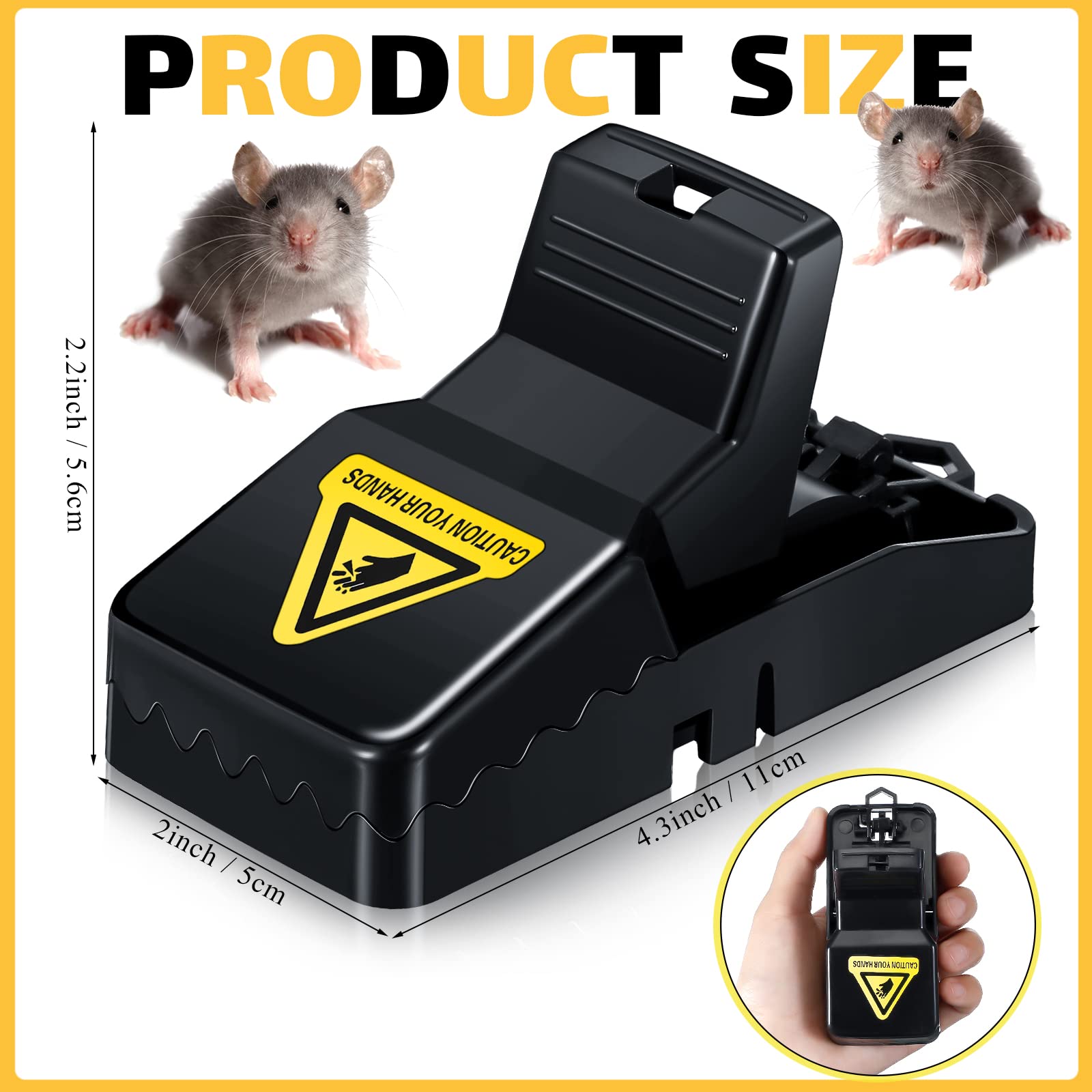 120 Pack Mouse Traps Mice Traps for House Indoor Outdoor Reusable ...