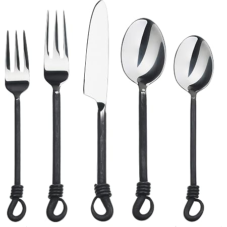 Amazon.com | Gourmet Settings 20-Piece Flatware Treble Clef Collection ...
