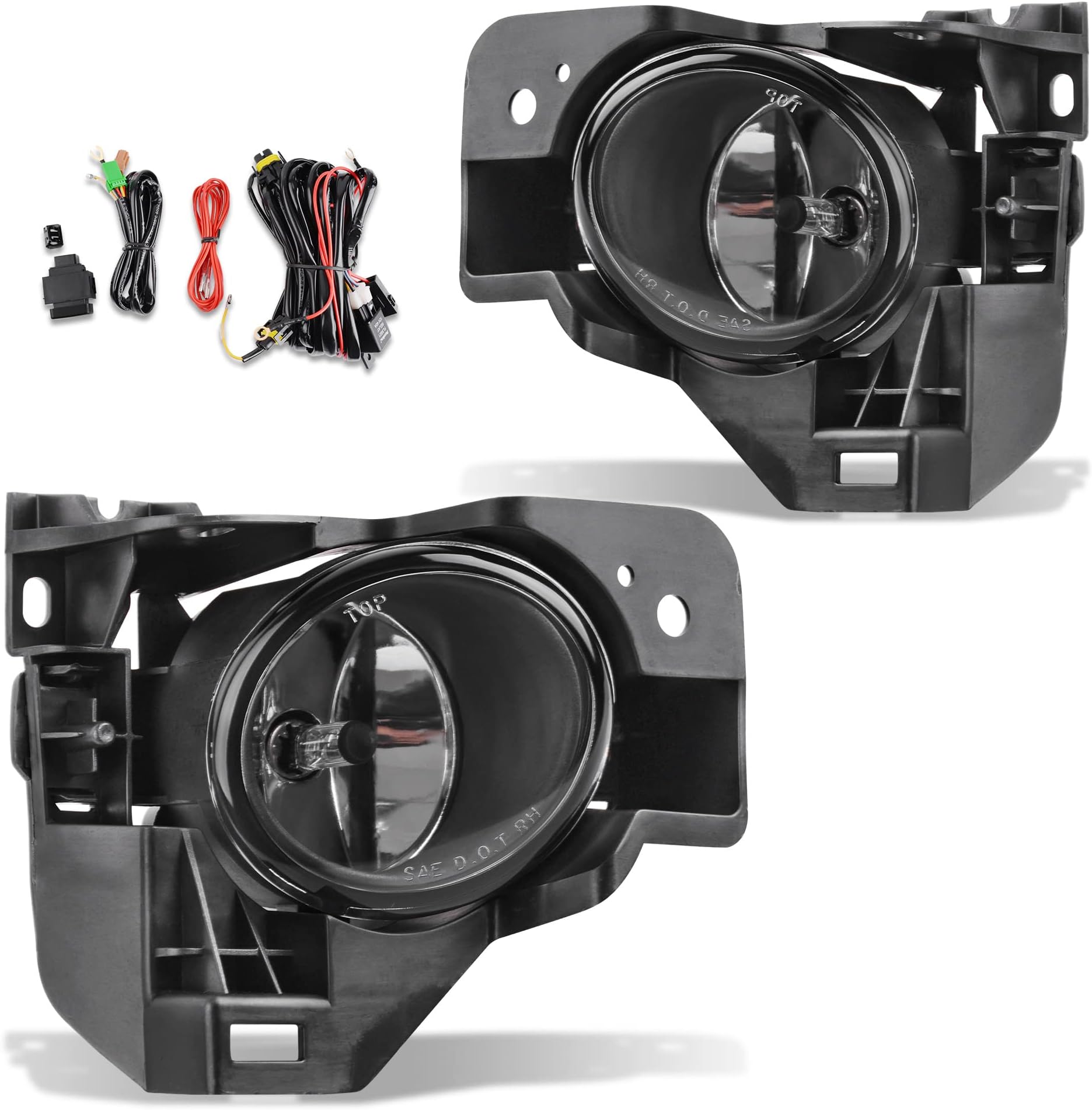 Amazon.com: LED Fog Light Wiring Kit Fog Light with Lamp Bracket Wires ...