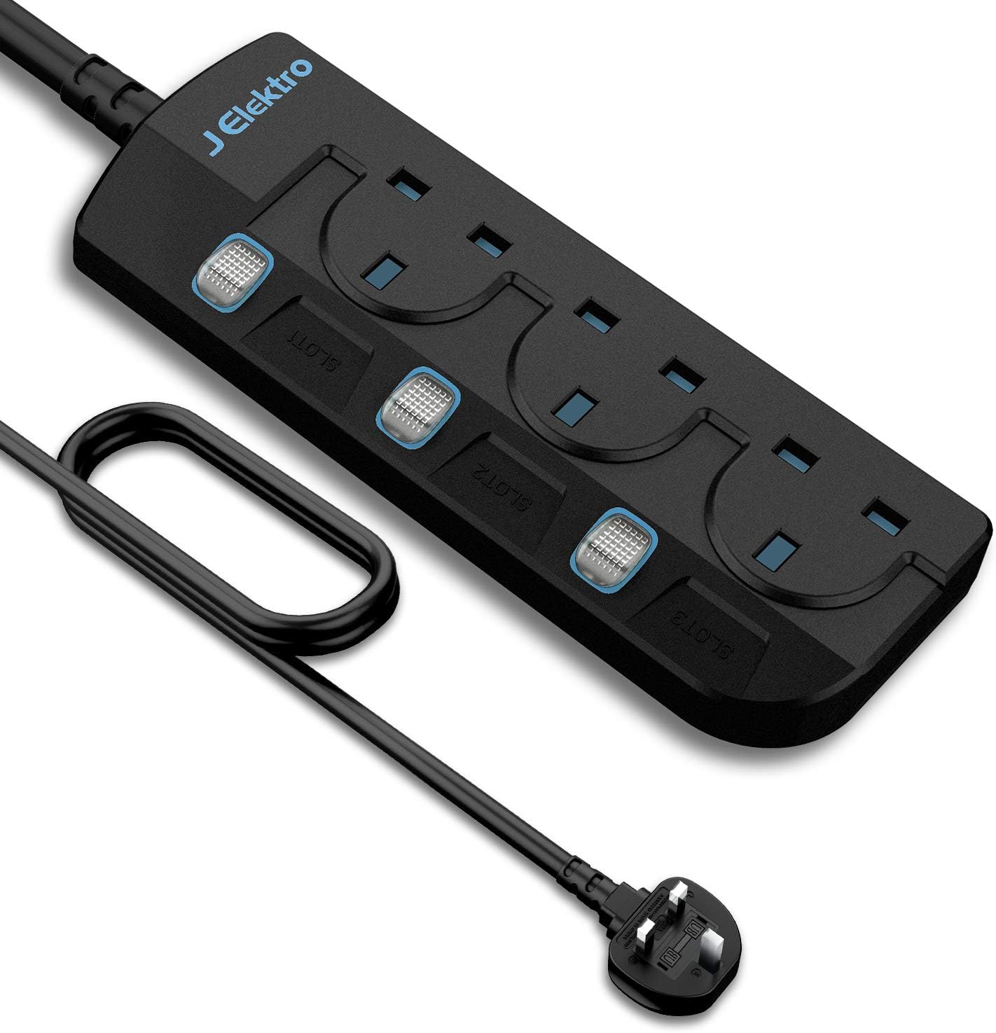 Extension Lead with Individual Switches, J Elektro Power Strip Multi ...