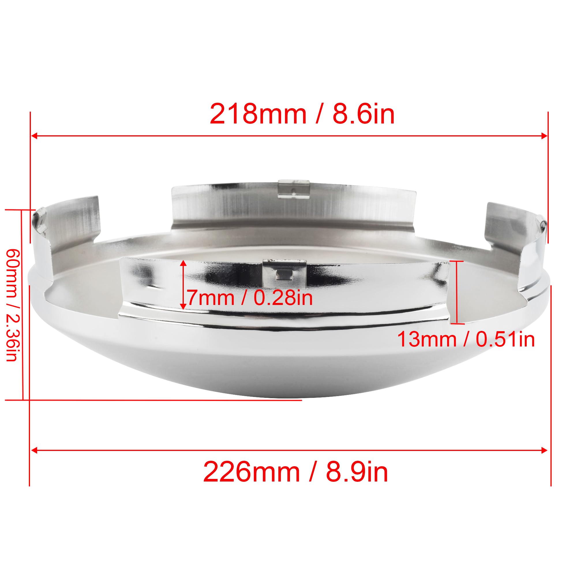Snapklik.com : Semi Truck Hub Covers 8.9 Dome Style Hub Caps 4 Even ...