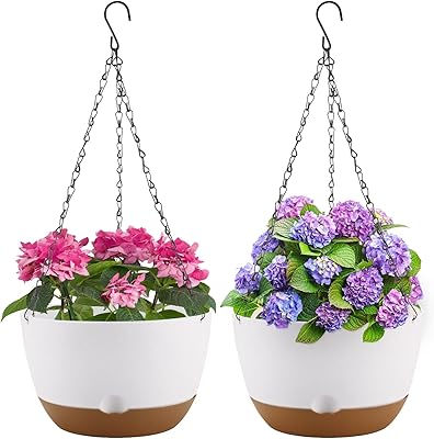 Amazon.com: Vanslogreen 8 Inch Hanging Planters for Indoor Outdoor ...