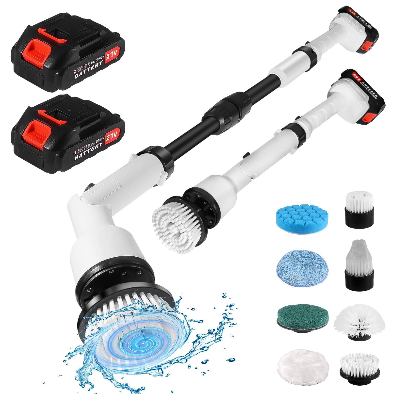 Amazon.com: Electric Spin Scrubber with Two Batteries-1200 RPM High ...