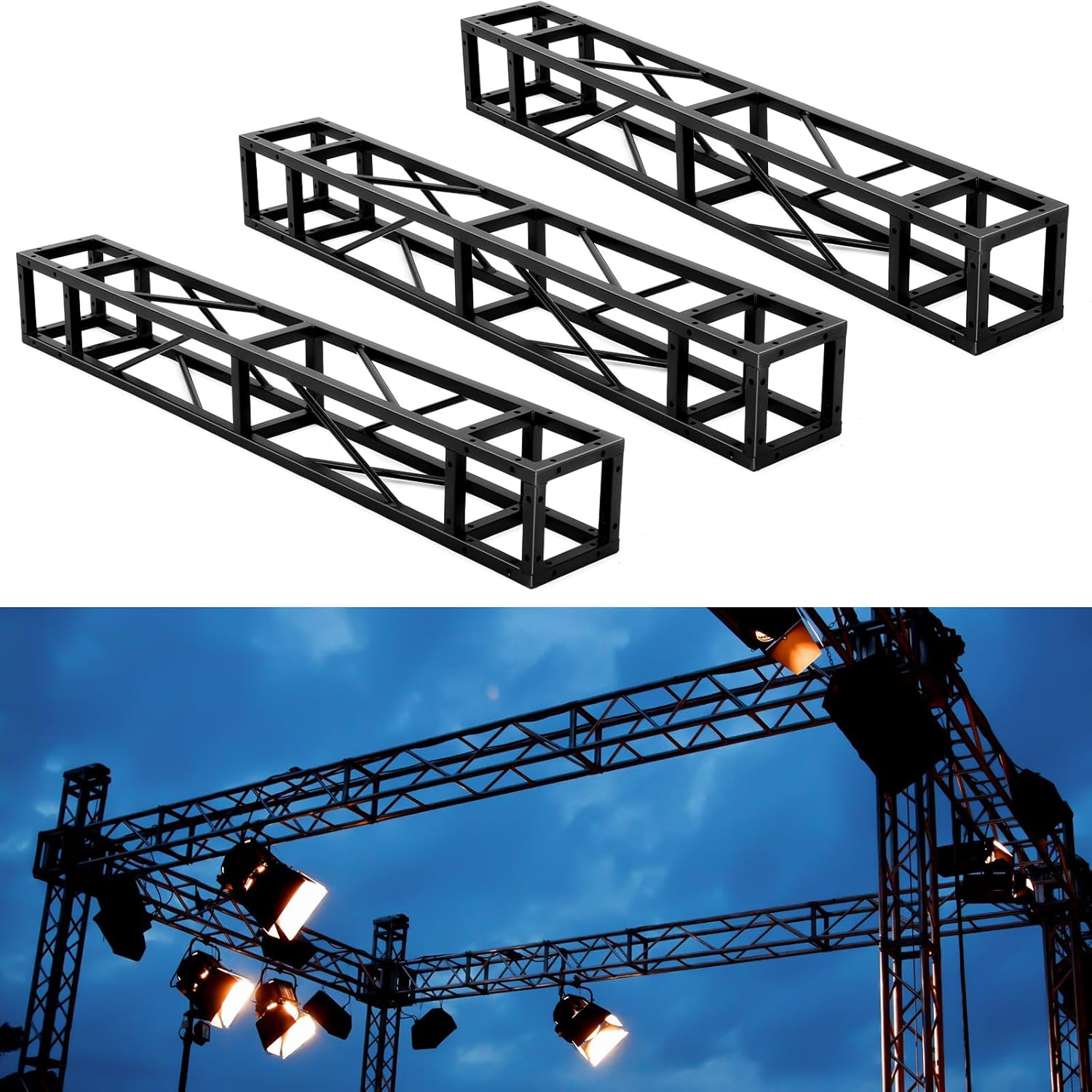 Amazon.com: Tandefio 3 Pack DJ Trussing Box 1.5 Meter 4.92 ft Square 8 ...