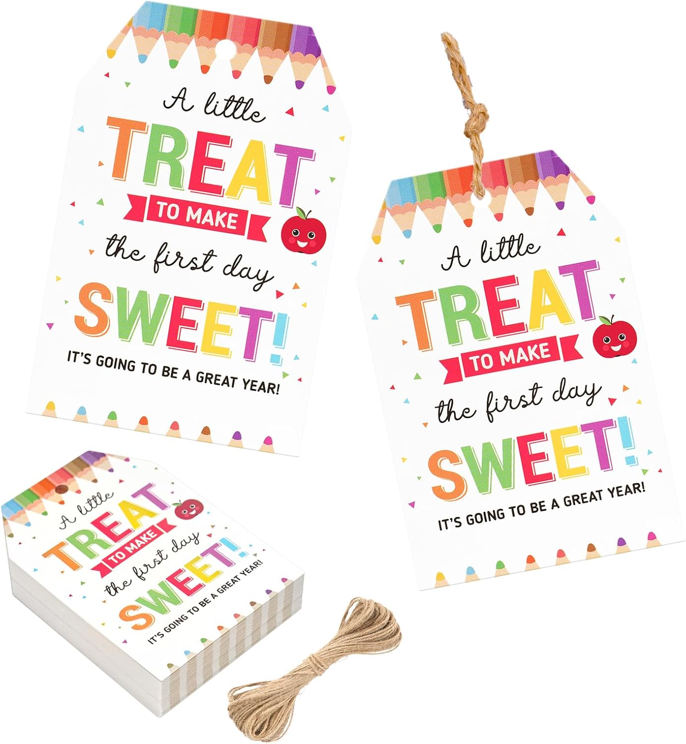 Amazon.com : G2PLUS Back to School Gift Tags, 50PCS Welcome Back to ...