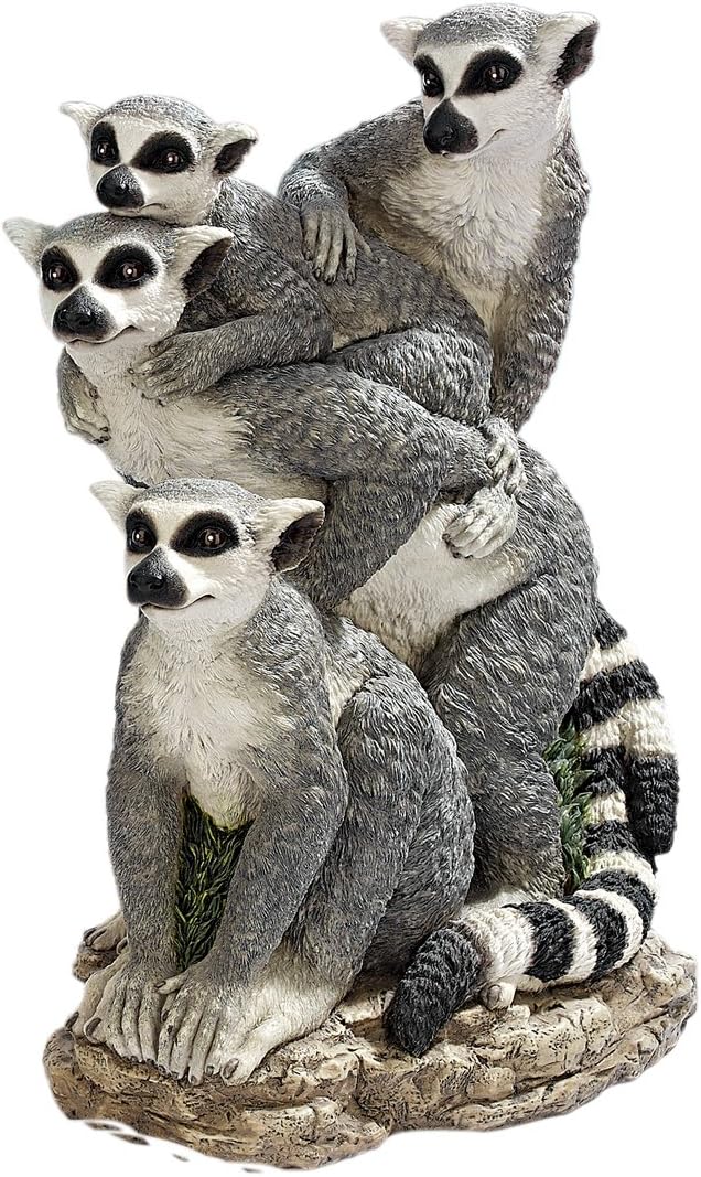 Amazon.com : Design Toscano Ring-Tailed Lemur Family Statue ...