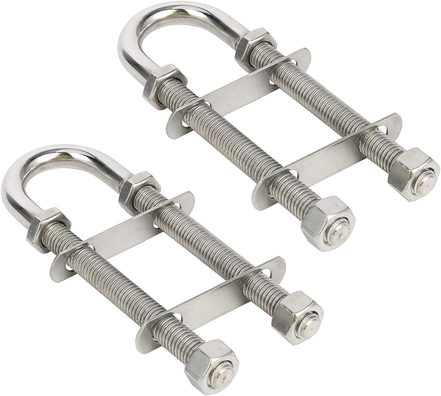 Amarine Made 2 Pack of U Bolts Tie Downs Pontoon Boat Bow Eye Stern Eye ...