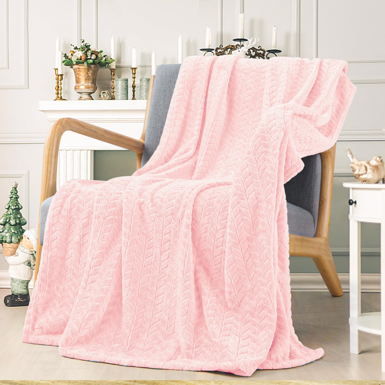 Amazon.com: inhand Super Soft Pink Cute Throw Blanket, Cozy Plush ...