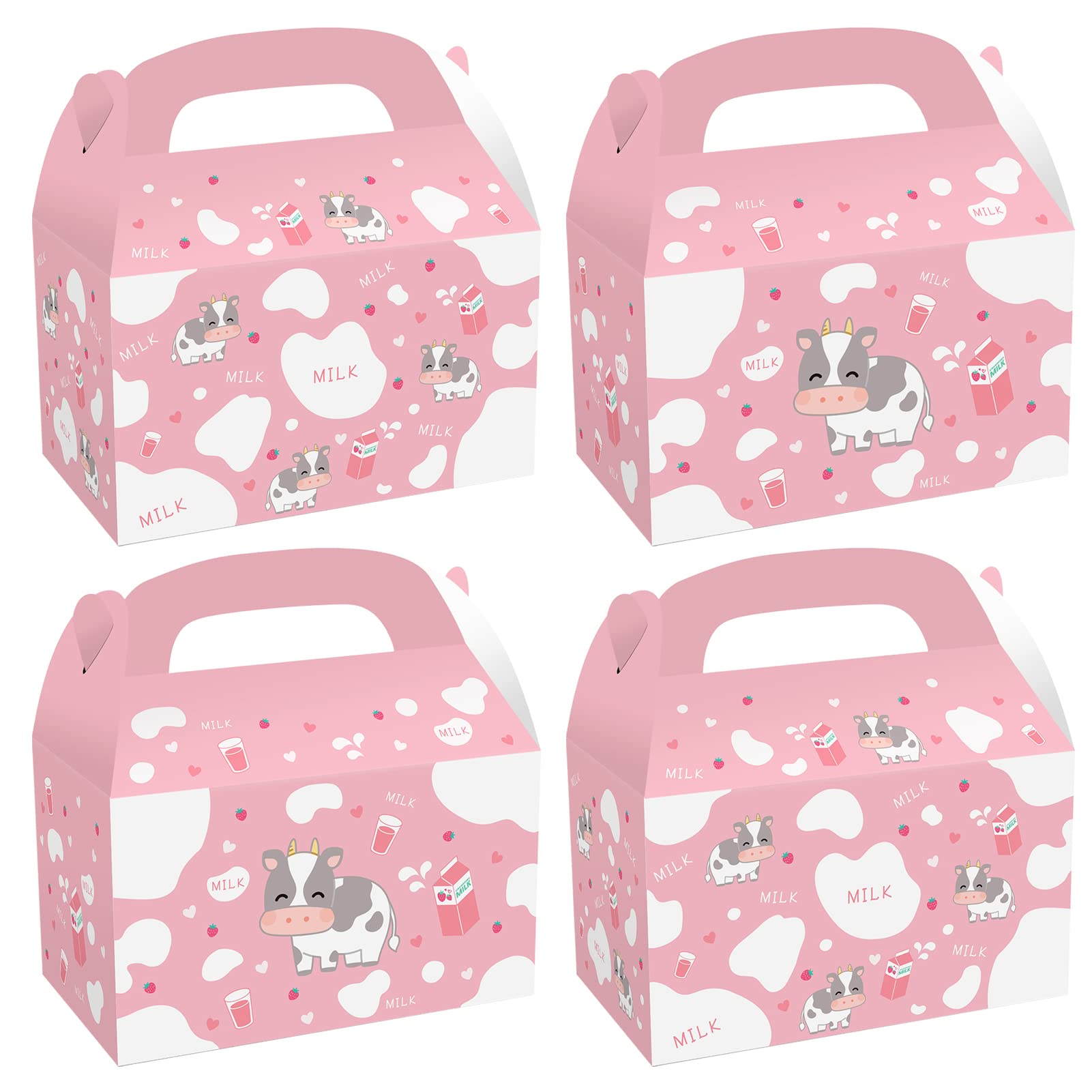 Buy Cieovo 24 Pack Farm Animal Cow Print Goodie Gift Boxes, Cow Print ...