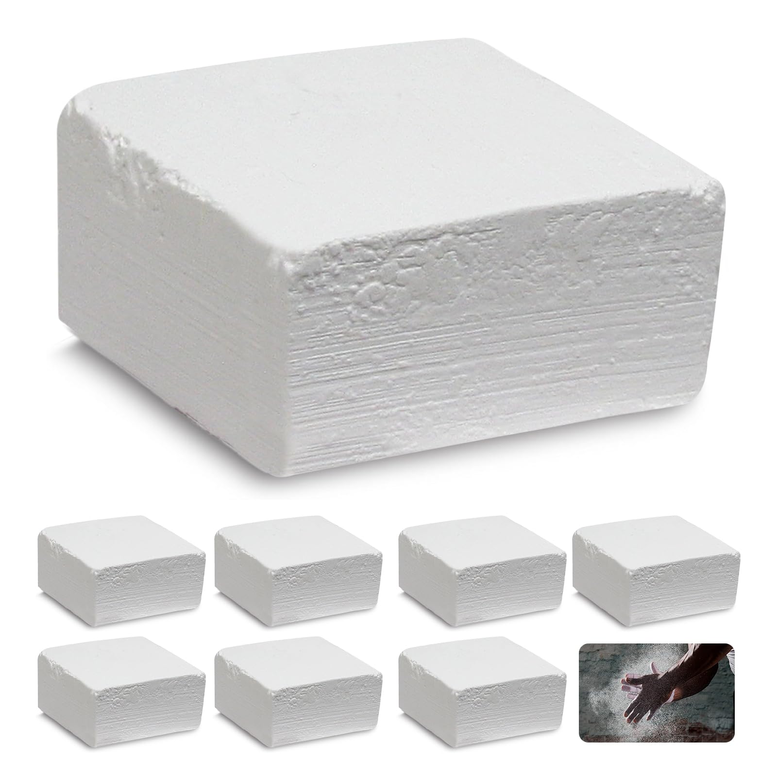 Gym Chalk Blocks, Premium Sport Hand Chalk,Easy Grip, Moisture ...