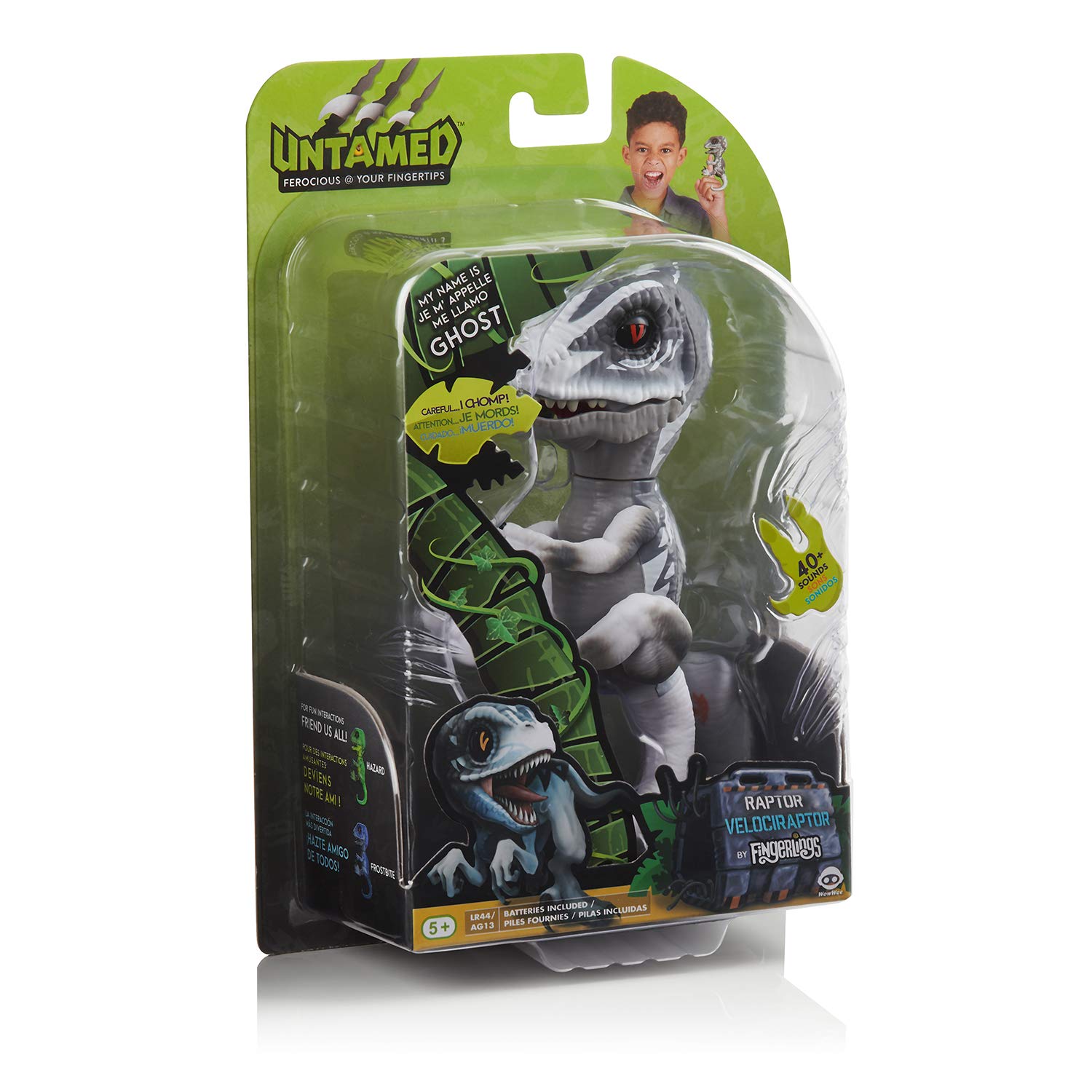 WowWee Untamed Raptor - Series 2- by Fingerlings - Ghost (Gray ...