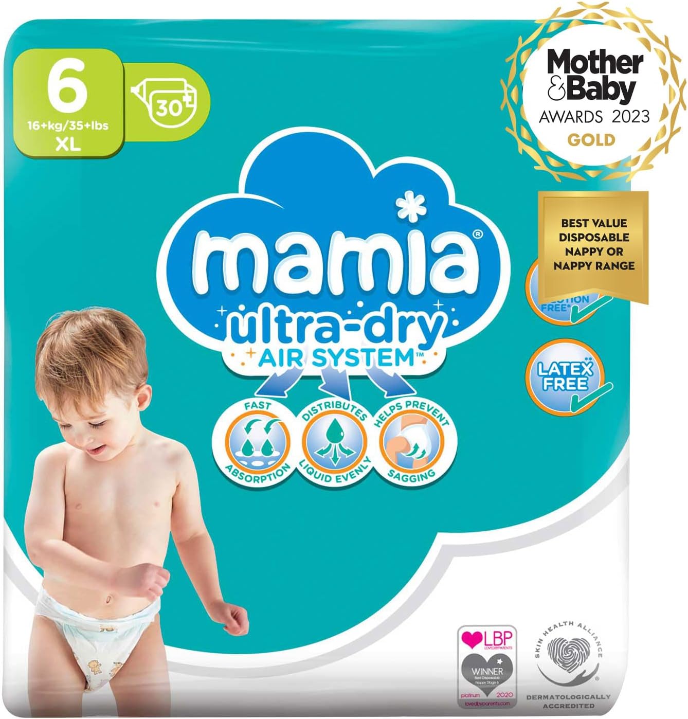 Mamia Size 6 Nappies 30 Pack : Amazon.co.uk: Baby Products