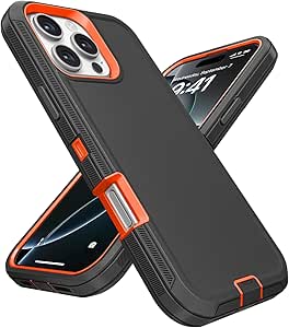 Amazon.com: Jelanry Case for iPhone 16 Pro Max 5G 6.9-inch, Heavy Duty Rugged & Dual-Layer ...