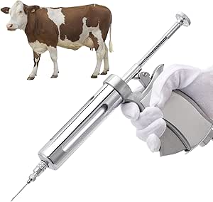 Amazon.co.jp: Cow Livestock Syringe Gun Injector, Stainless Steel 50ml ...