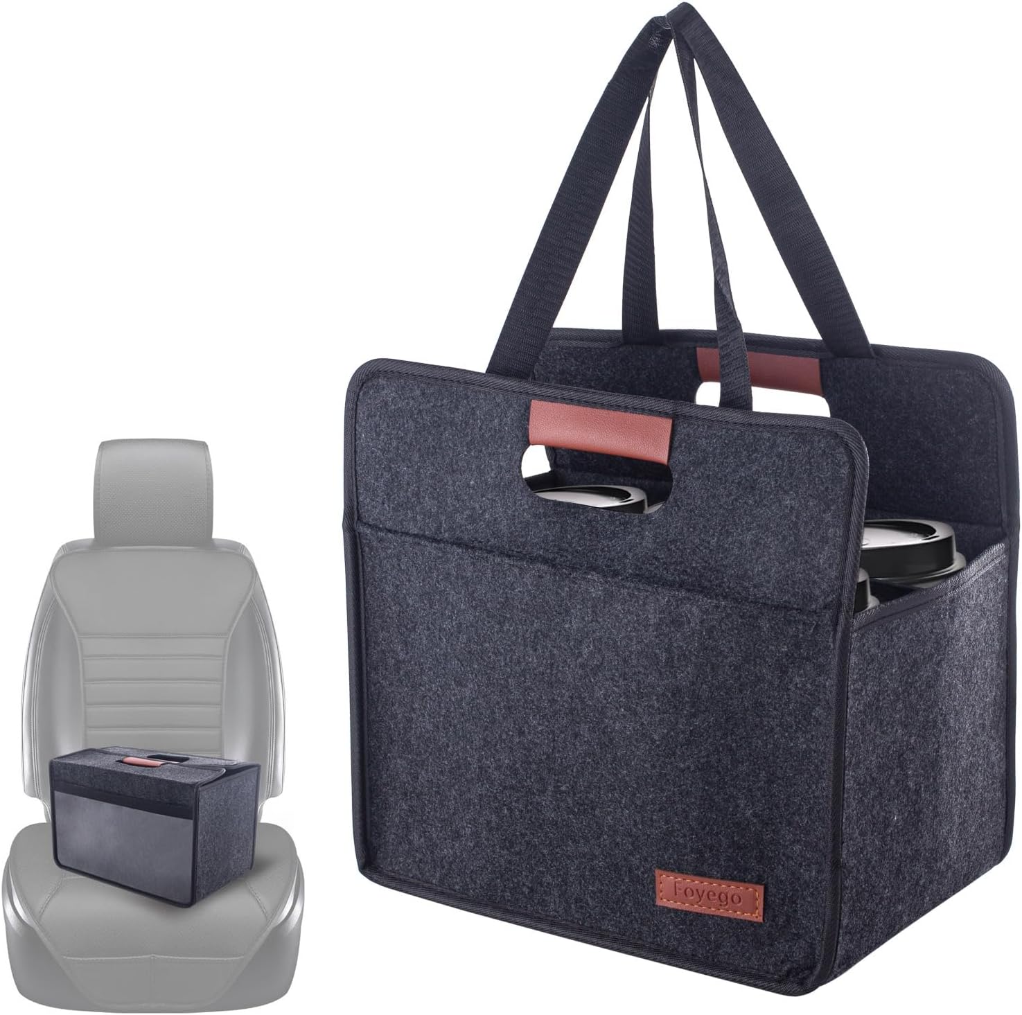 Amazon.com: Foyego Drink Caddy Portable Drink Carrier with 6 Cup Holder ...