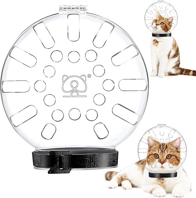 Amazon.com : Cat Transparent Muzzle, Breathable Cat Hood, Adjustable ...
