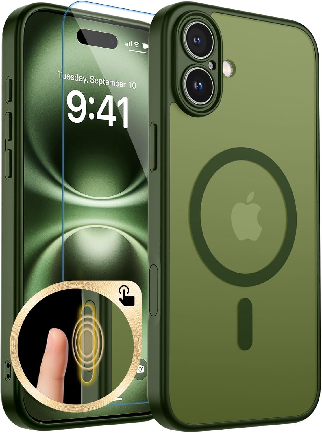 Amazon.com: zapica Magnetic for iPhone 16 Plus Case, Upgraded [Camera ...