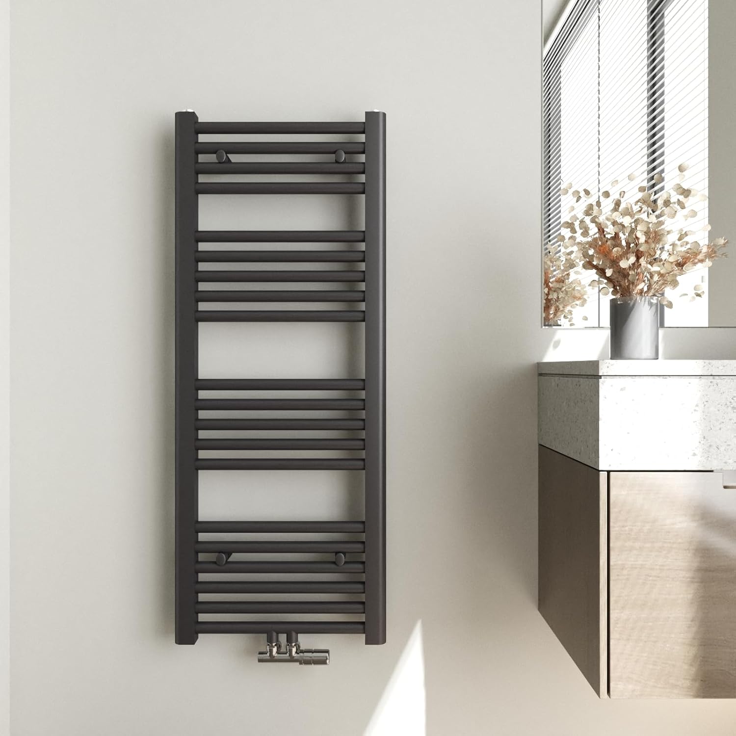 Heilmetz Termoarredo Bagno 1000x400mm, Scaldasalviette Bagno ad Acqua ...