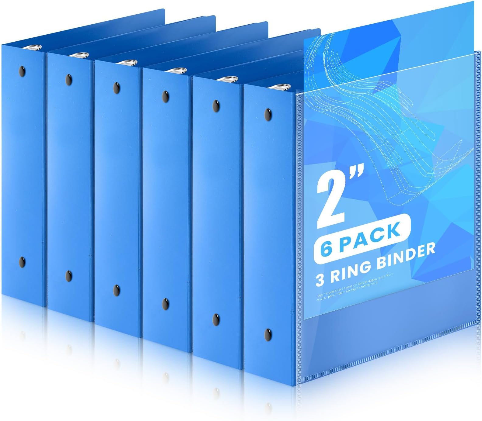 Amazon.com : Henoyso 6 Pcs Plastic 2'' Mini 3 Ring Binders, 375 Sheets ...