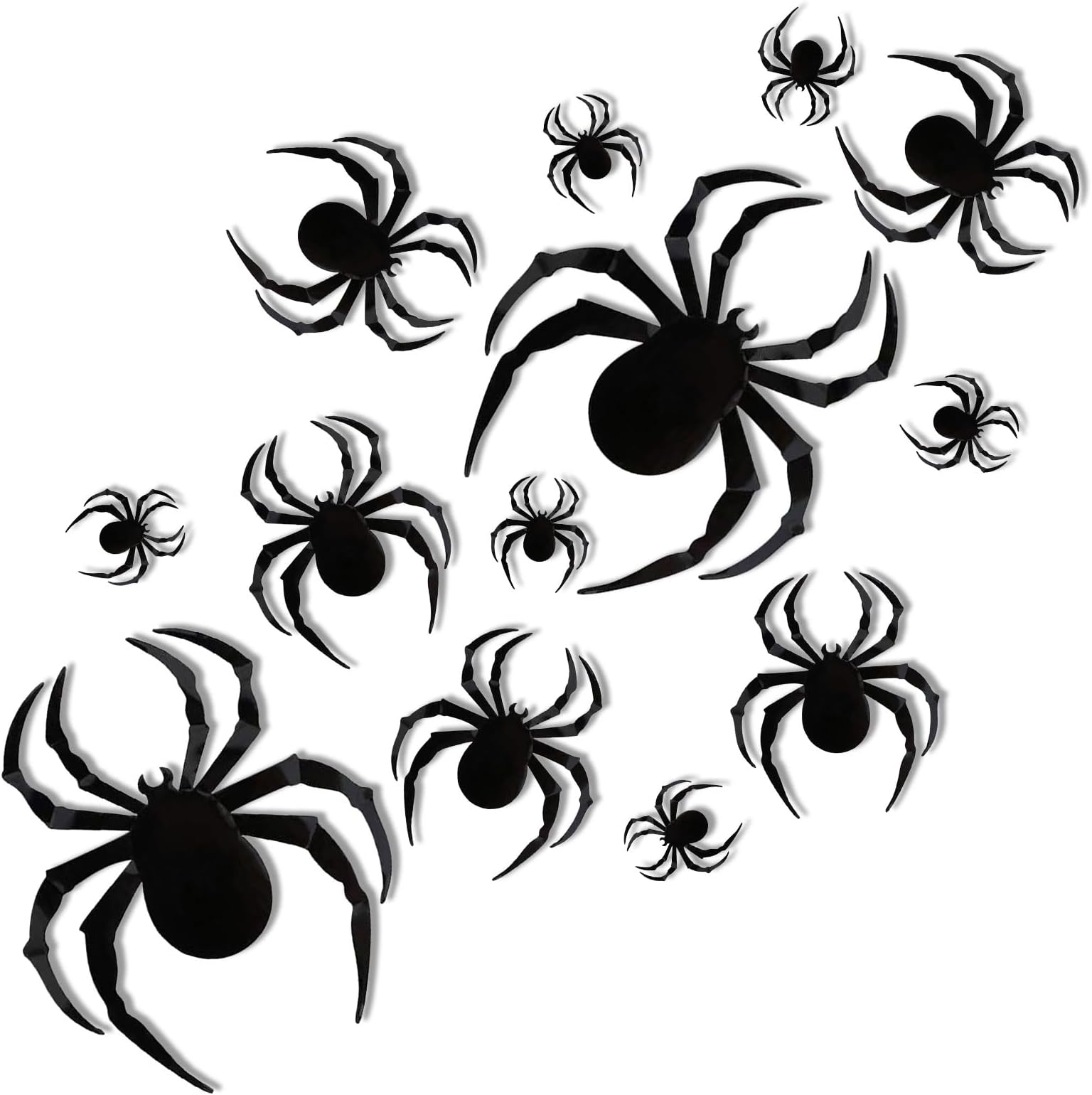 Amazon.com: Chinco 4 Sheet 45 Pieces Halloween Spider Stickers Large ...