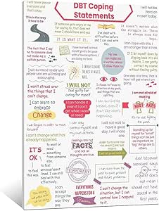 Wall Art Poster DBT Coping Statements Affirmations Quotes Poster Gift ...