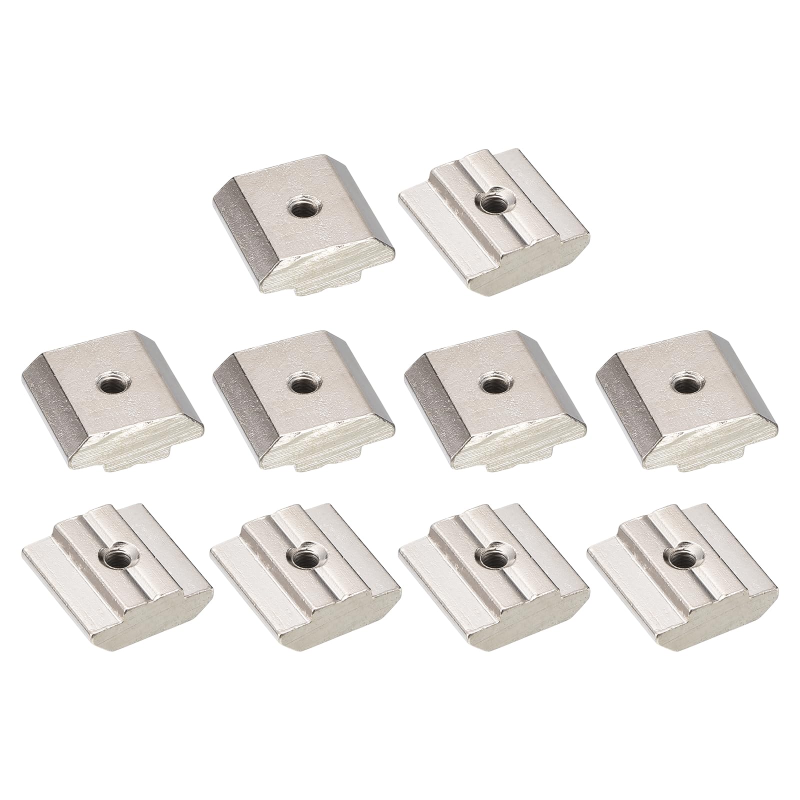 Amazon.com: uxcell T Nuts, 50pcs - Nickel Plated Carbon Steel T Slot ...