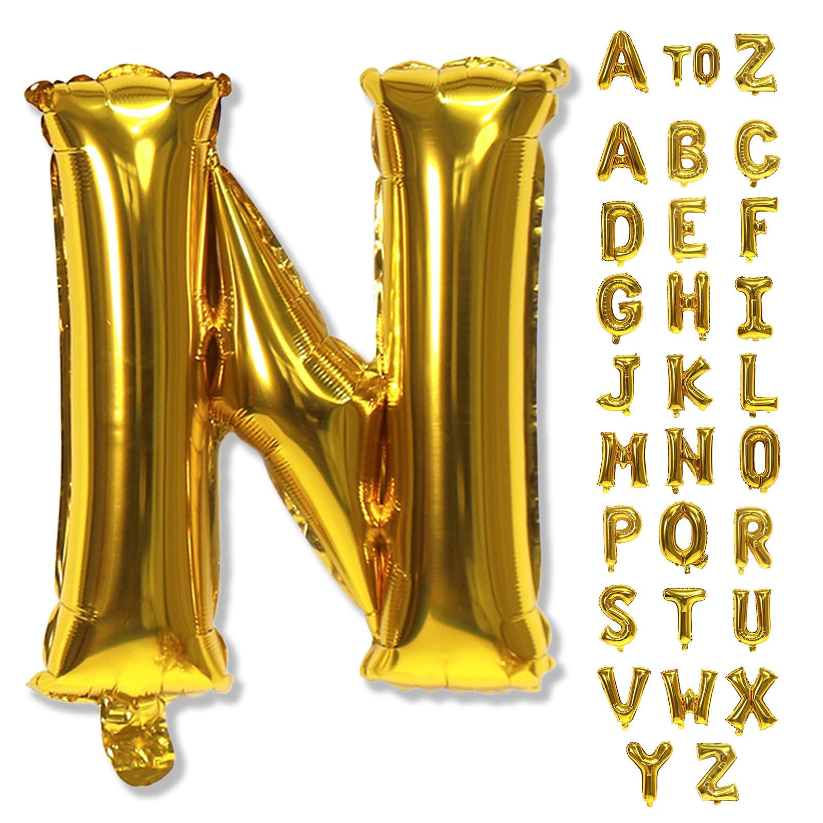 Snapklik.com : 40 Inch Gold Alphabet Balloons - Large Self-Inflating ...