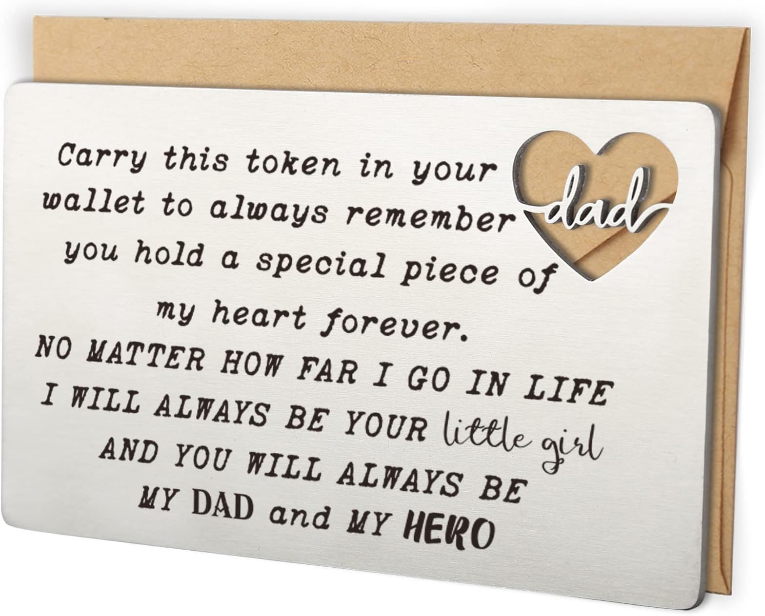 Amazon.com: YODOCAMP Dad Gifts From Daughter, Dad Engraved Wallet Card ...