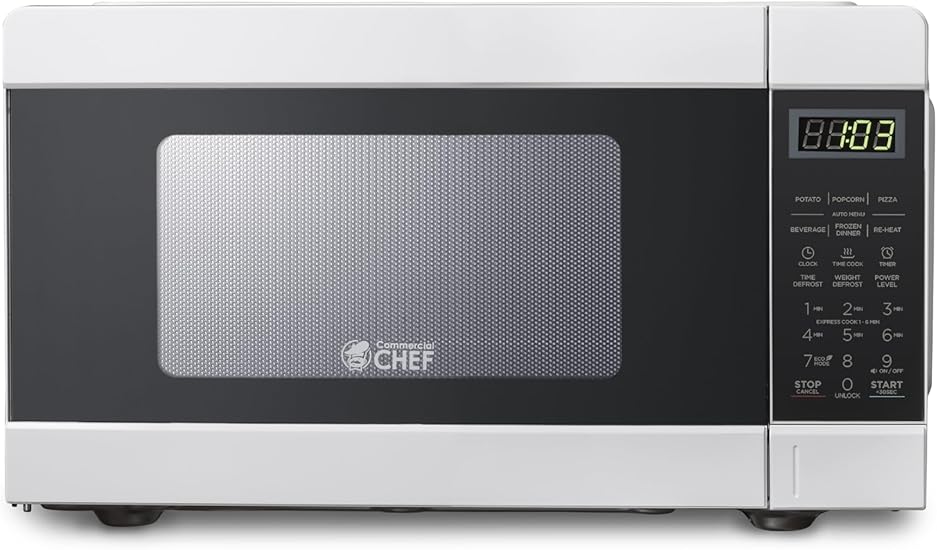Amazon.com: Commercial CHEF CHM990W 900 Watt Counter Top Microwave Oven ...