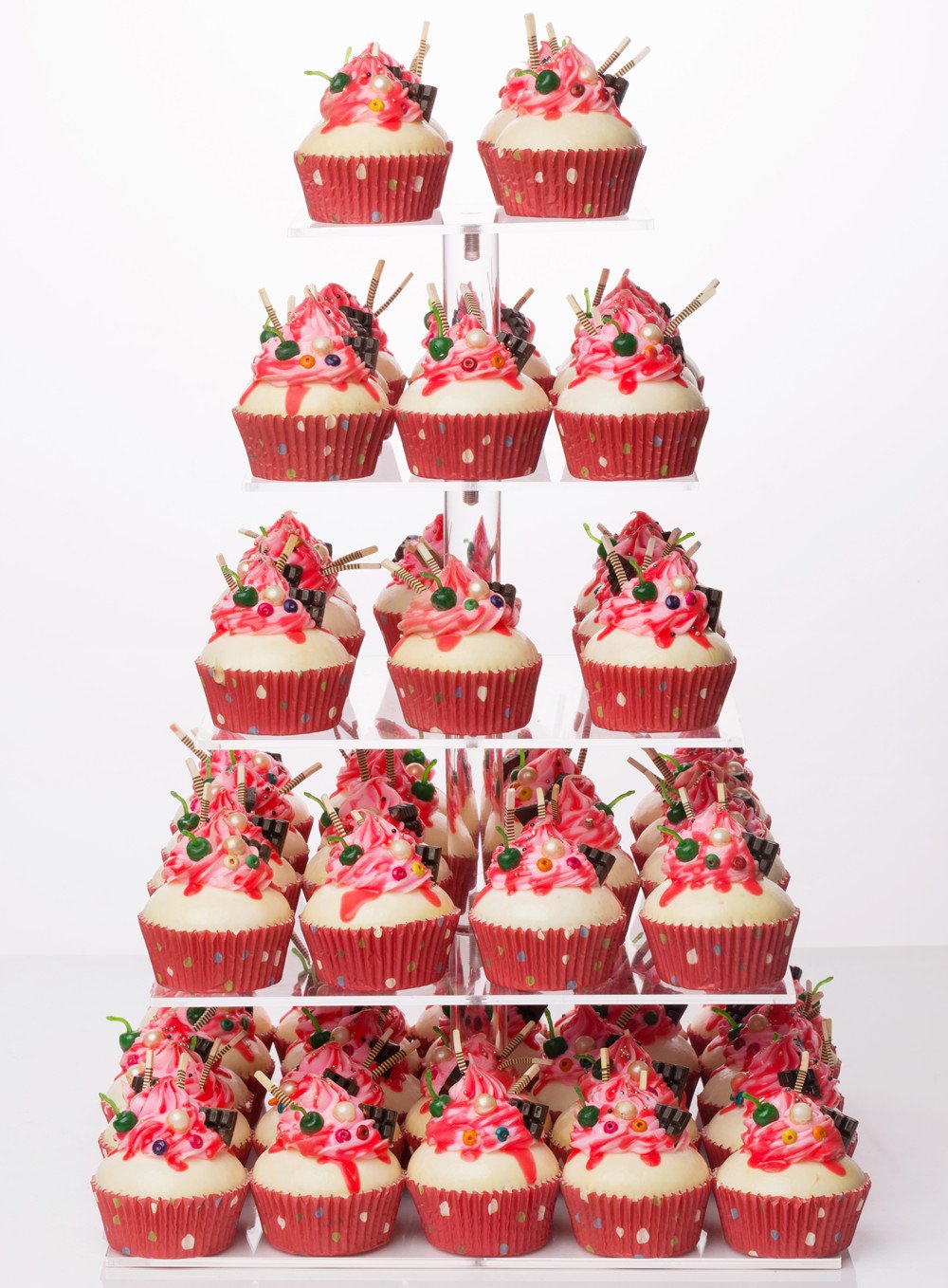 Snapklik.com : Yestbuy 5 Tier Round Acrylic Cupcake Tree Tower Display ...