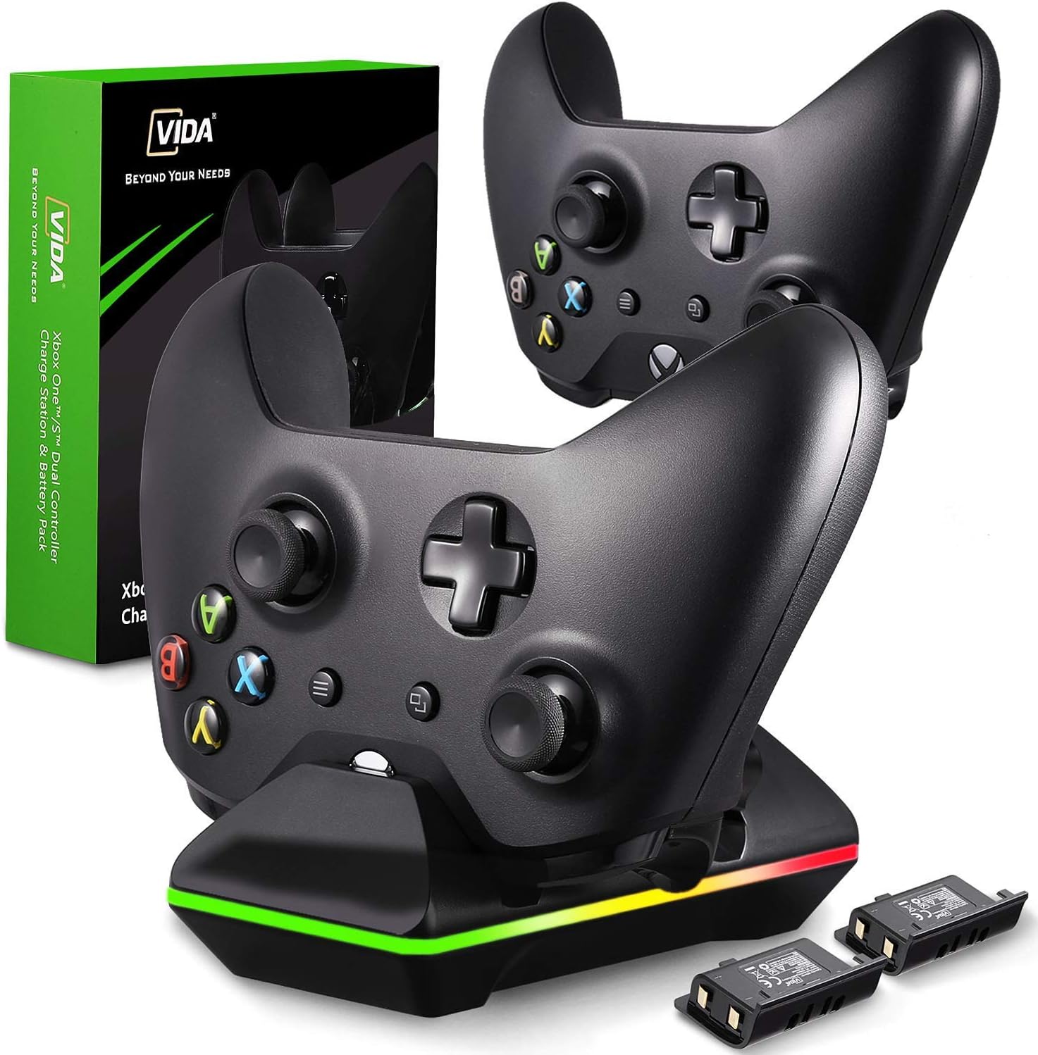 Amazon.com: Controller Charger for Xbox One, CVIDA Dual Xbox One/One S ...