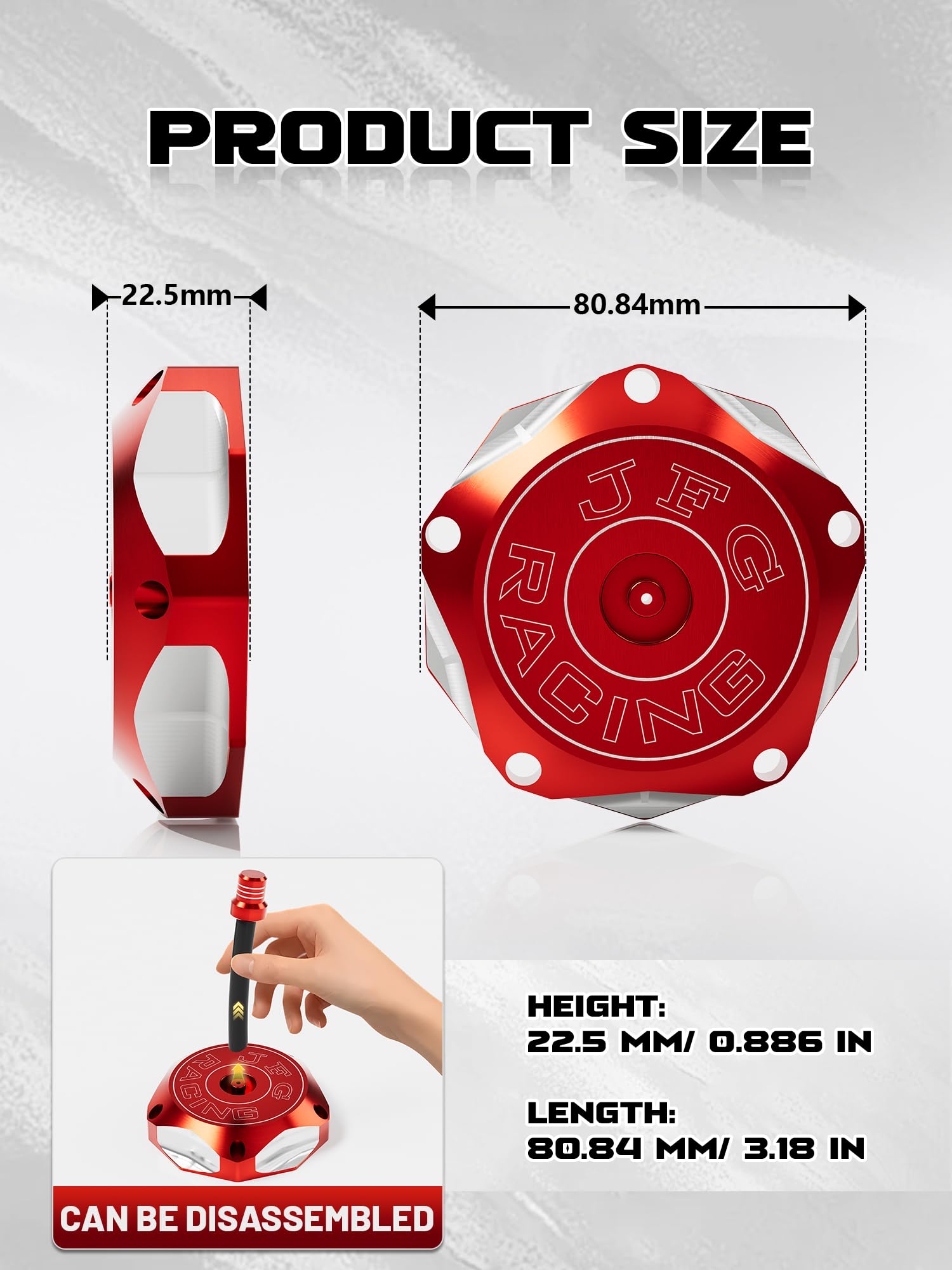 Snapklik.com : ATV Gas Cap,CNC Fuel Tank Billet Cover For YFZ 450 ...