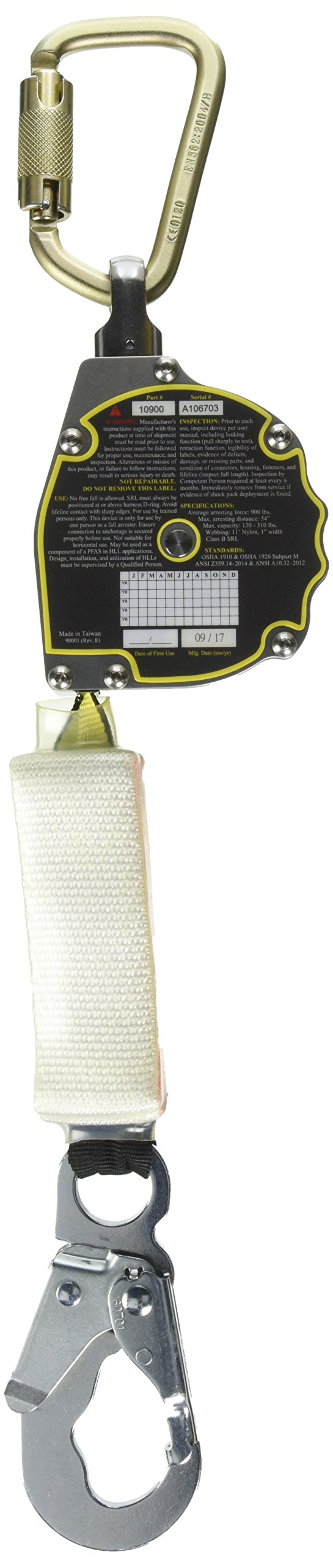 Guardian 10900 Halo Web SRL – 11 ft. Nylon Webbing with Carbineer ...