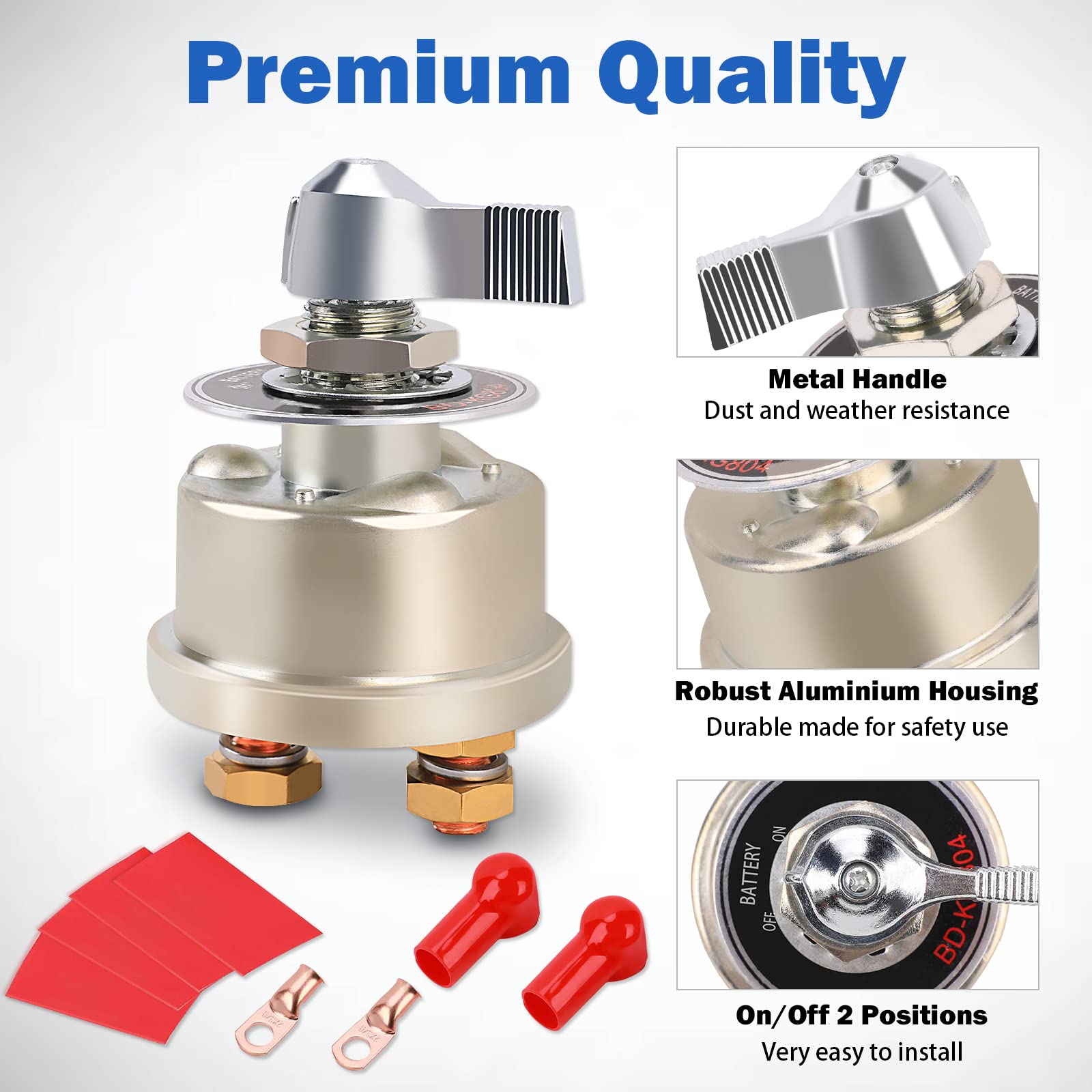 Snapklik.com : 300A High Current Master Battery Disconnect Switch, 12 ...