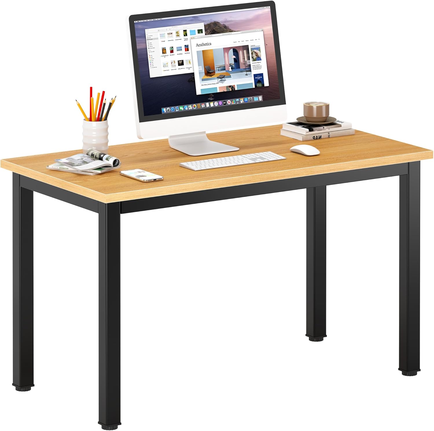Amazon.com: DlandHome 39 inches Small Computer Desk for Home Office ...