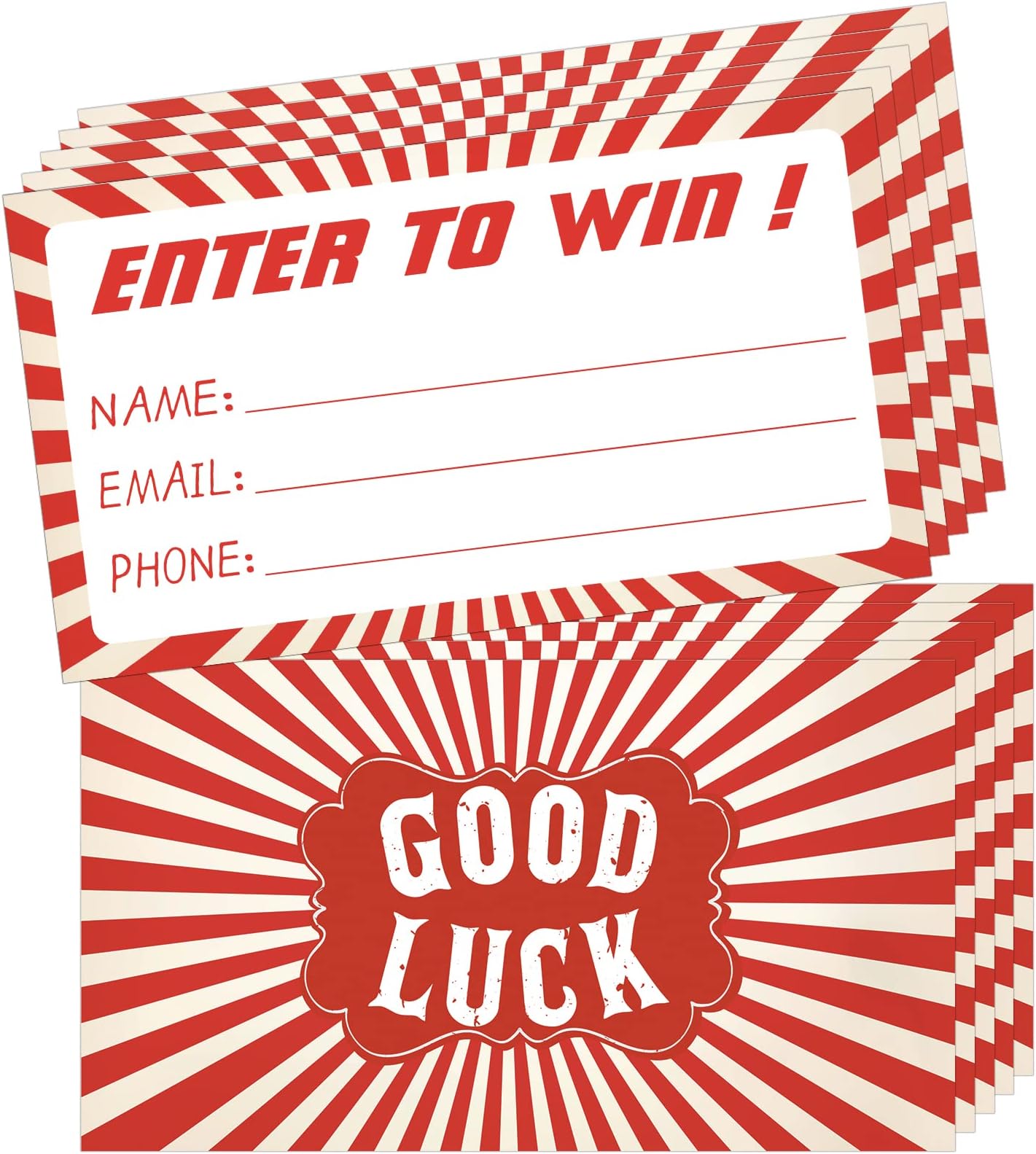 Amazon.com: 300 Pcs Black Gold Enter to Win Raffle Tickets Cards 3.5 x ...